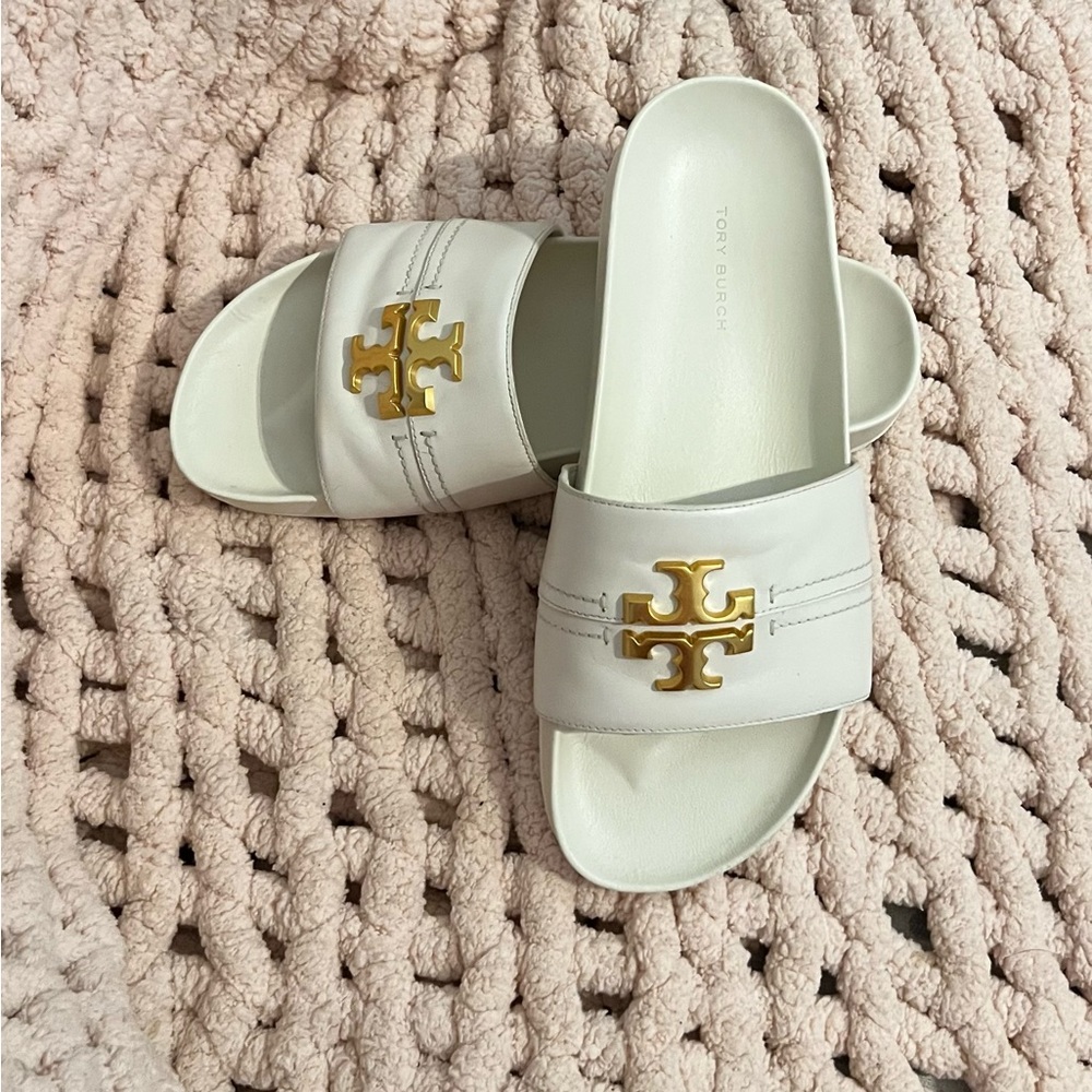 Guc Authentic Tory Burch Slides - Gem